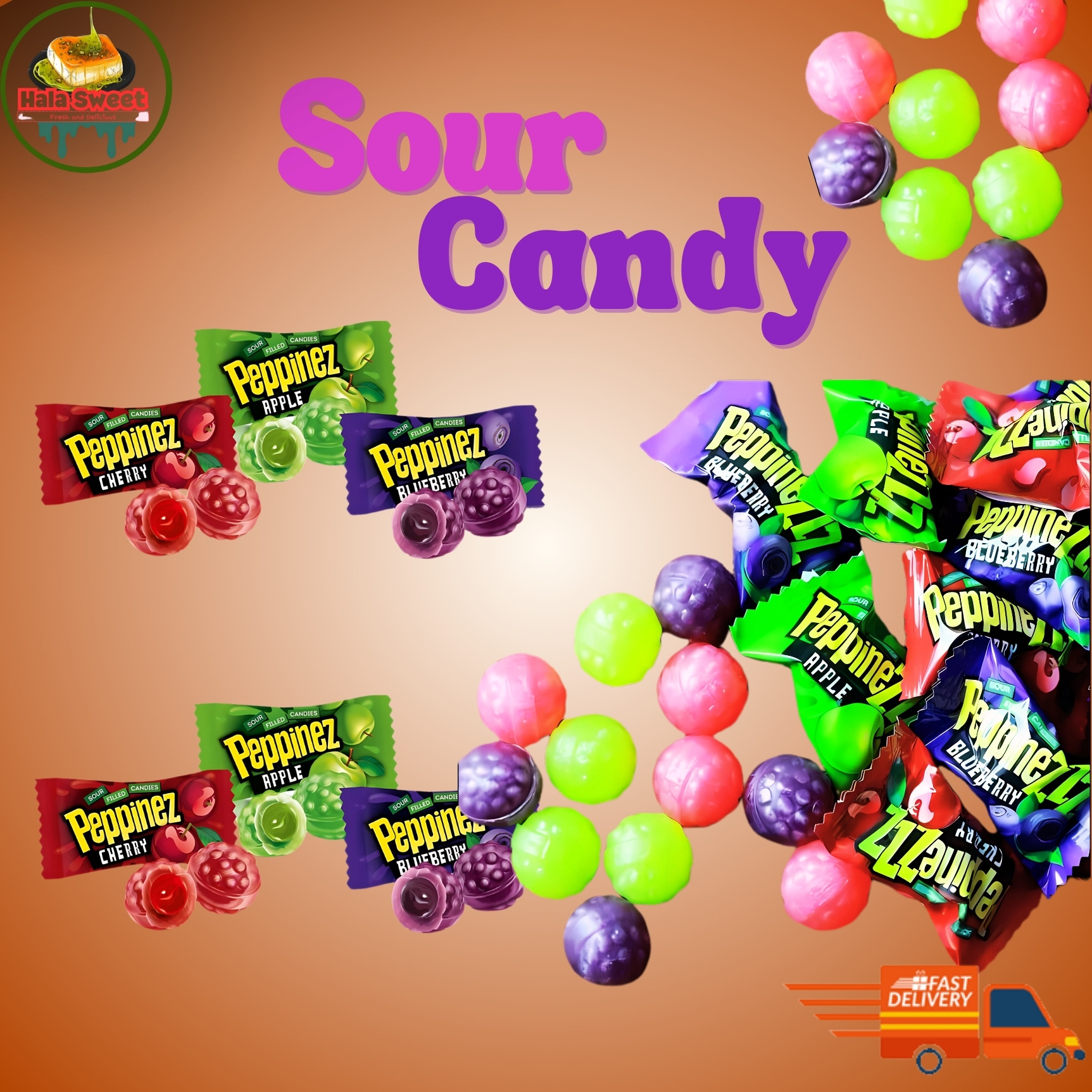 NEW ARRIVAL! ROSHEN Peppinezz Sour Candy / SOUR FRUIT FILLED SWEET ...