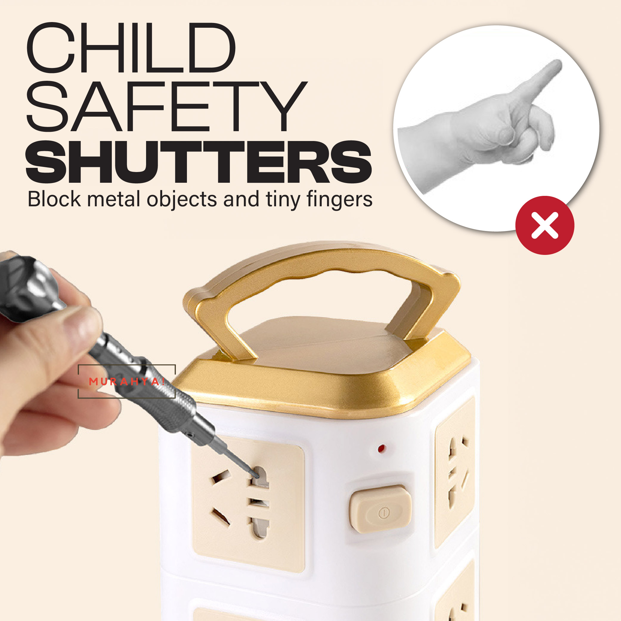 Socket Extension Plug With Usb Extension Plug Heavy Duty Power Vertical ...