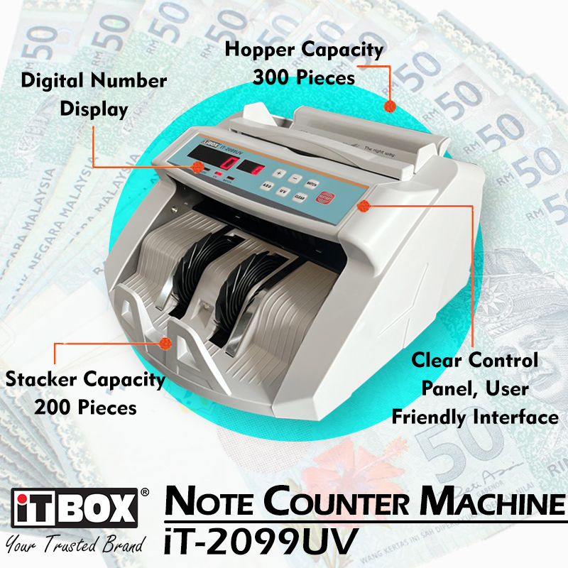 iTBOX Note Counter Machine iT-2099UV | Money Cash Counter Machine ...