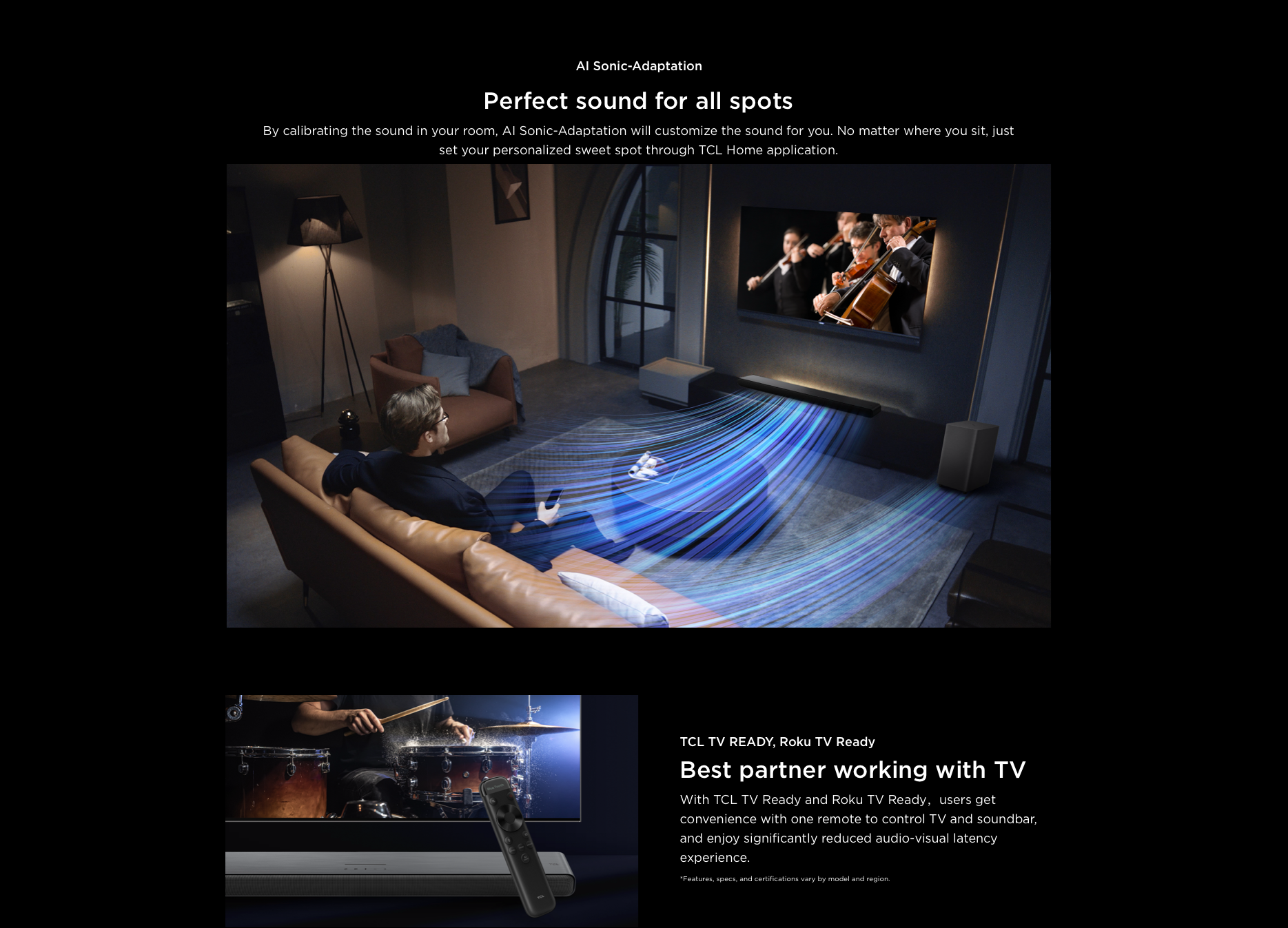 TCL S55H 2.1ch Dolby Atmos Super Bass Soundbar, Dual Bass System ...