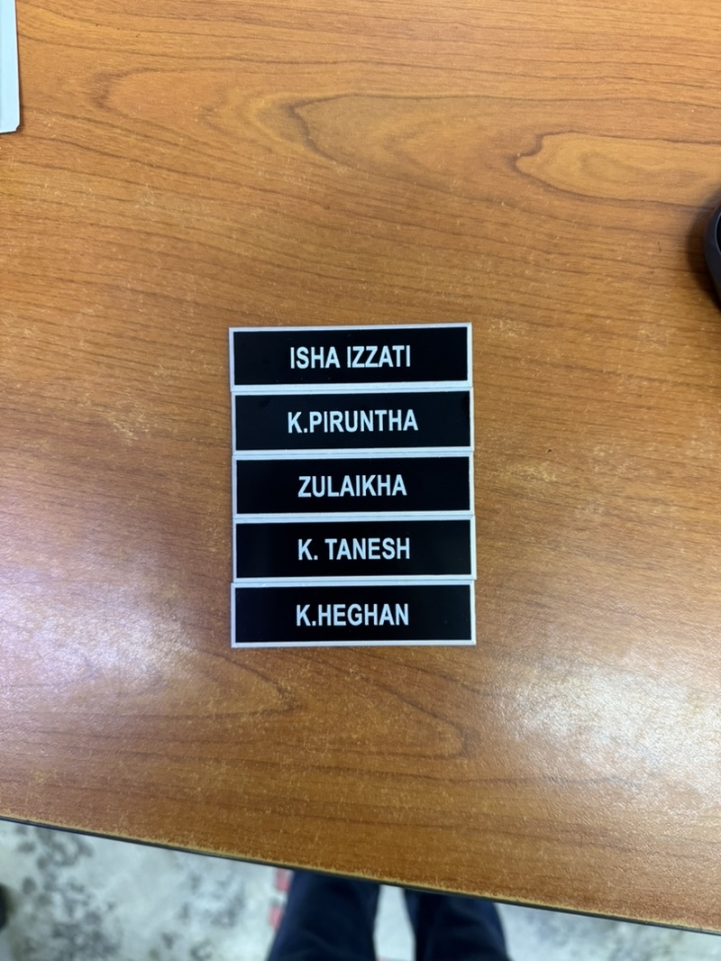 Nametag IPG Murid Guru 75mm x 25mm 75mm x 20mm NAMA TAG NAMA OFFICE ...