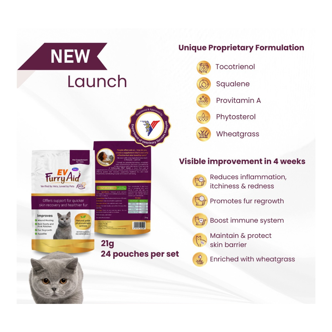 PET SUPPLEMENT | Evfurryaid Pro Katze *21G (Skin, Fur Recovery ...
