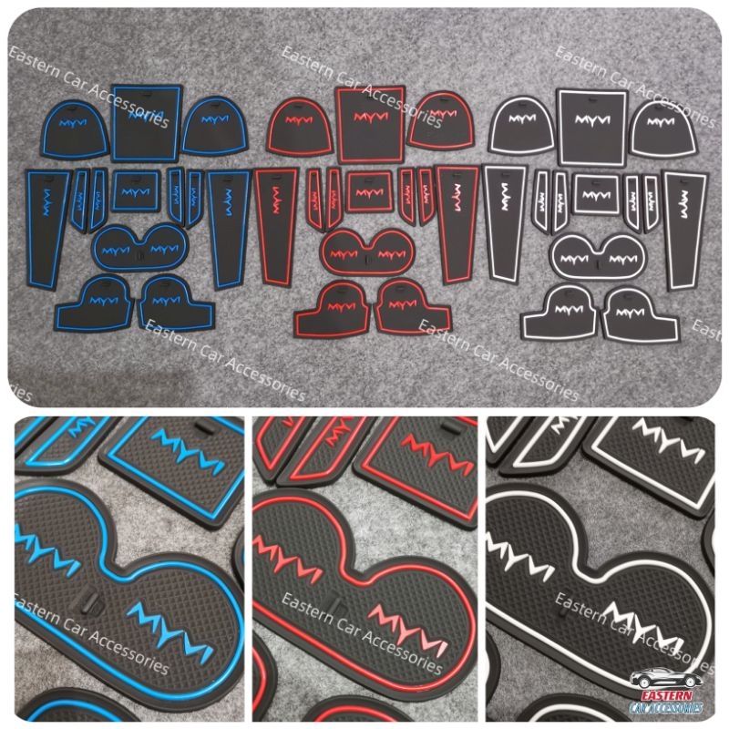 PERODUA MYVI 2018-2024 Car Interior Slot Mat Anti-Slip Rubber Mat ...