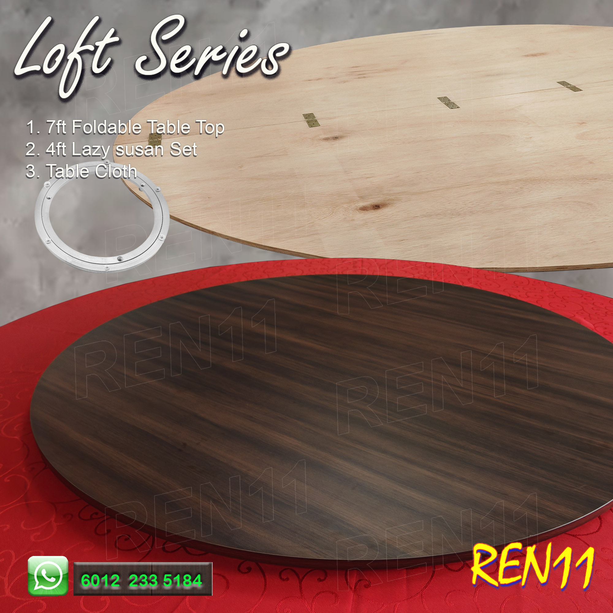 🔥8ft Round🔥 FOLDABLE EXTENTION ROUND TABLE TOP - 7ft new / 8 ft new ...