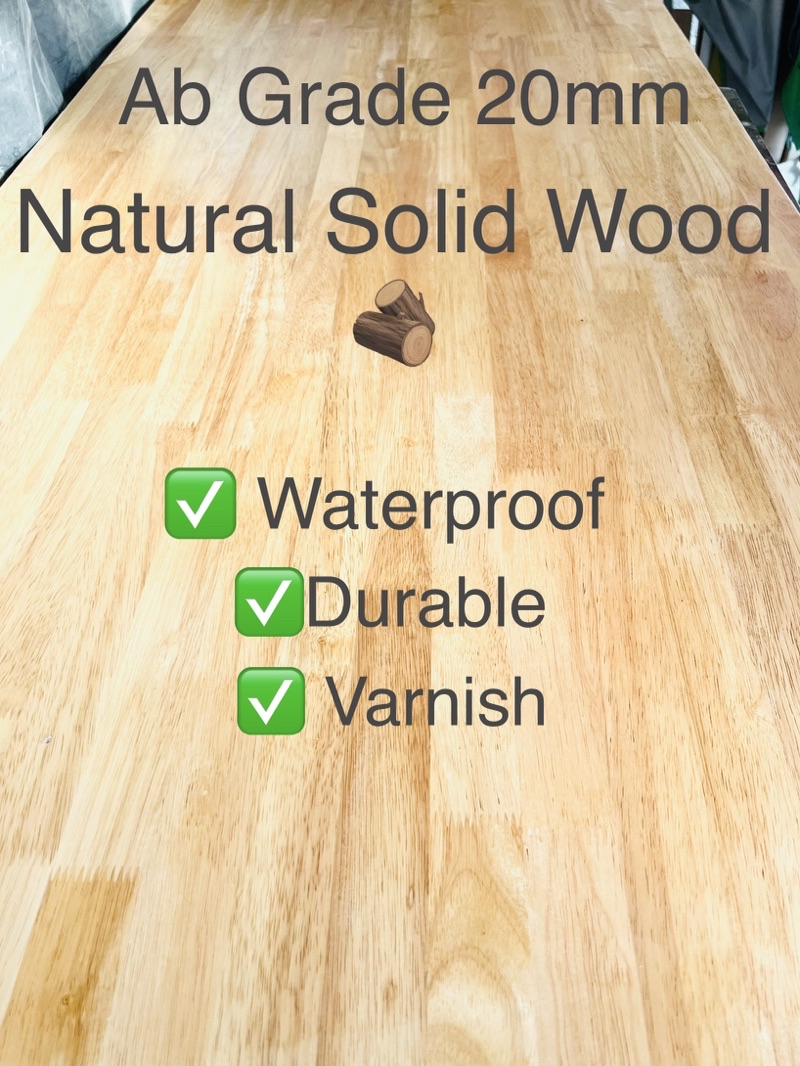 Table Top Only Rubber Wood Solid Wood Study Table Dining Table | Shopee ...