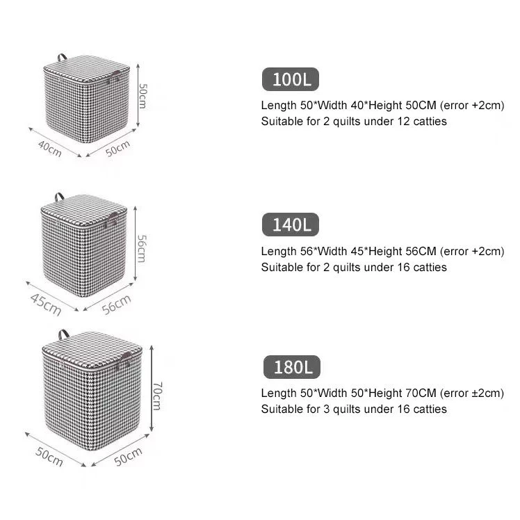 100L/140L/180L Quilt Clothes storage bag Large capacity foldable ...