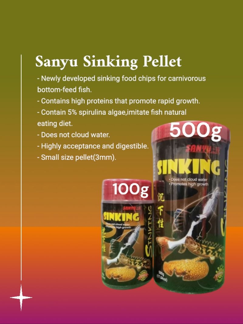 SANYU Sinking Pellet 100g/500g (Fish Food Sinking Type) | Shopee Malaysia