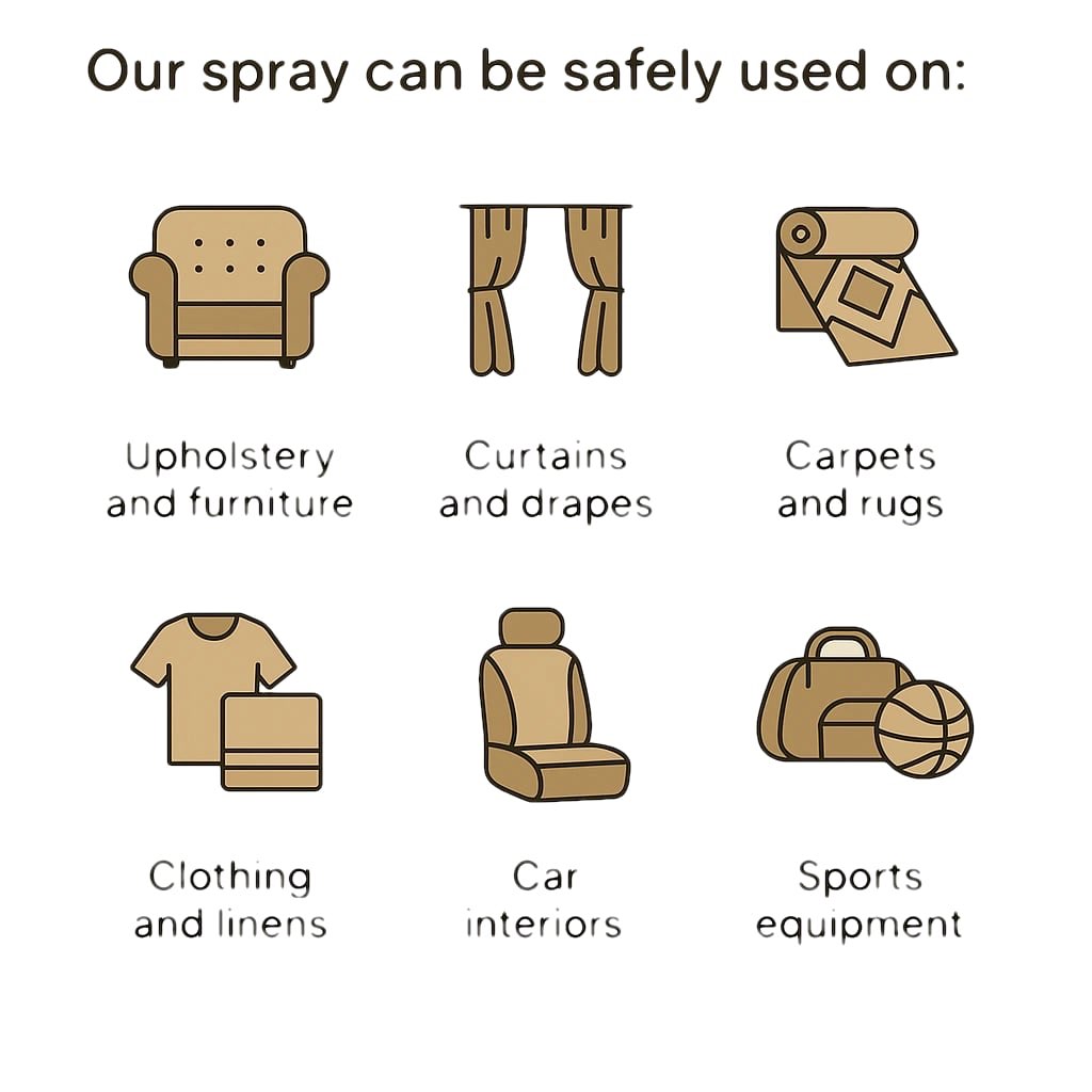 BIO-MC Fabric Spray (250ml) Eco Friendly Odour For Clothers Bedding ...