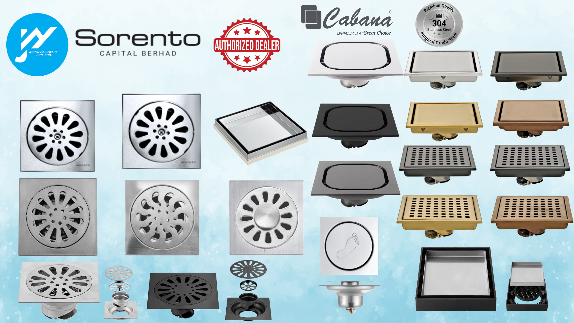 Sorento Cabana Bathroom 4 Inch 6 Inch INDOOR OUTDOOR FLOOR TRAP Floor ...