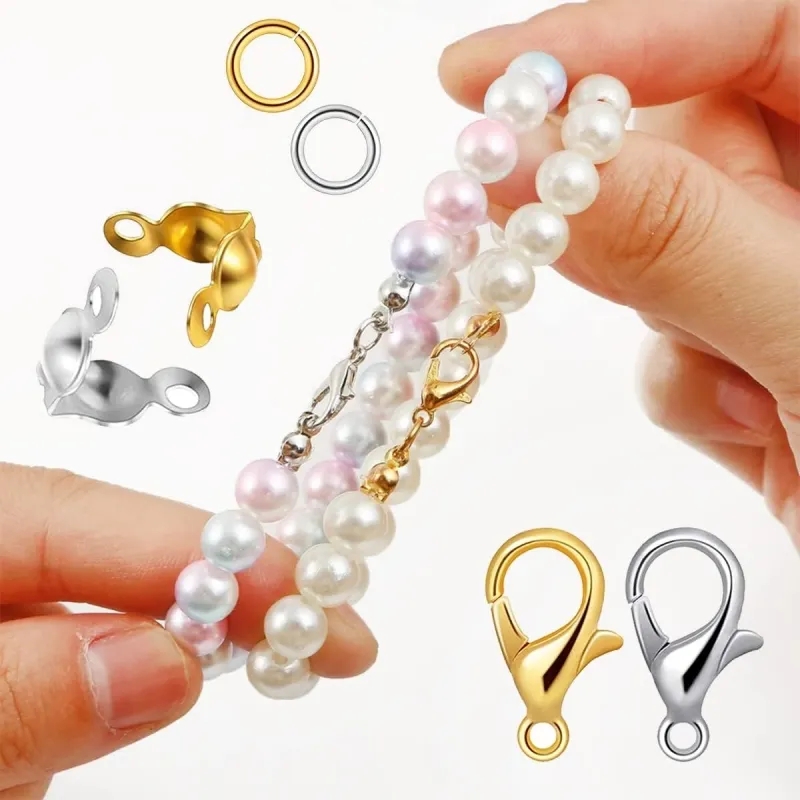 60pcs DIY Jewelry Making Set With Lobster Clasp, Jump Rings Connector ...