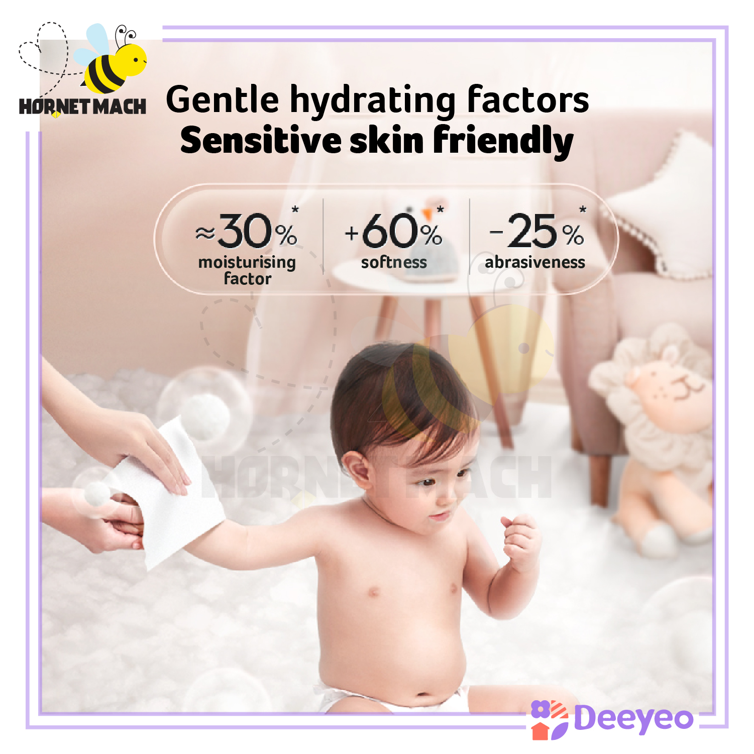 Deeyeo Baby Soft Tissue – 120 Wipes | Shopee Malaysia