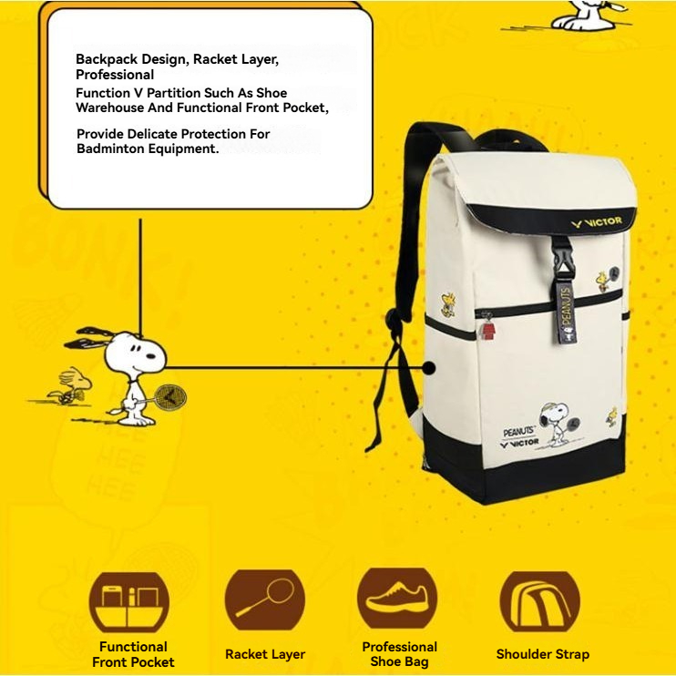 VICTOR Snoopy Badminton Bag VICTOR Men's and Women's Sports Training ...