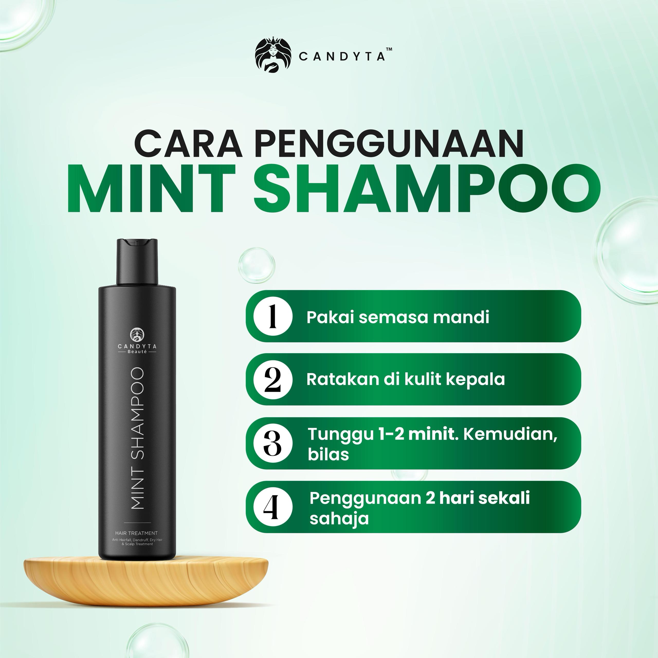 CANDYTAHQ MINT SHAMPOO Hair Growth Anti Gugur Rambut Lebat Segar Ratu ...