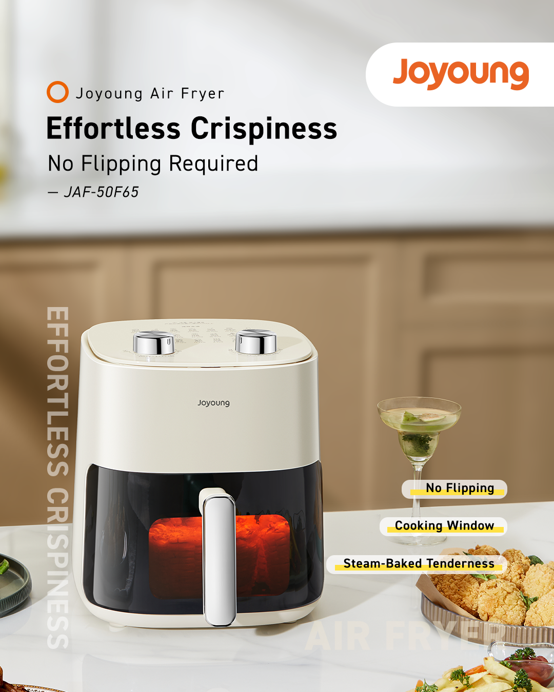 Joyoung Metal Interior Visible Cooking Air Fryer (5L) JAF-50F65 | Shopee Malaysia