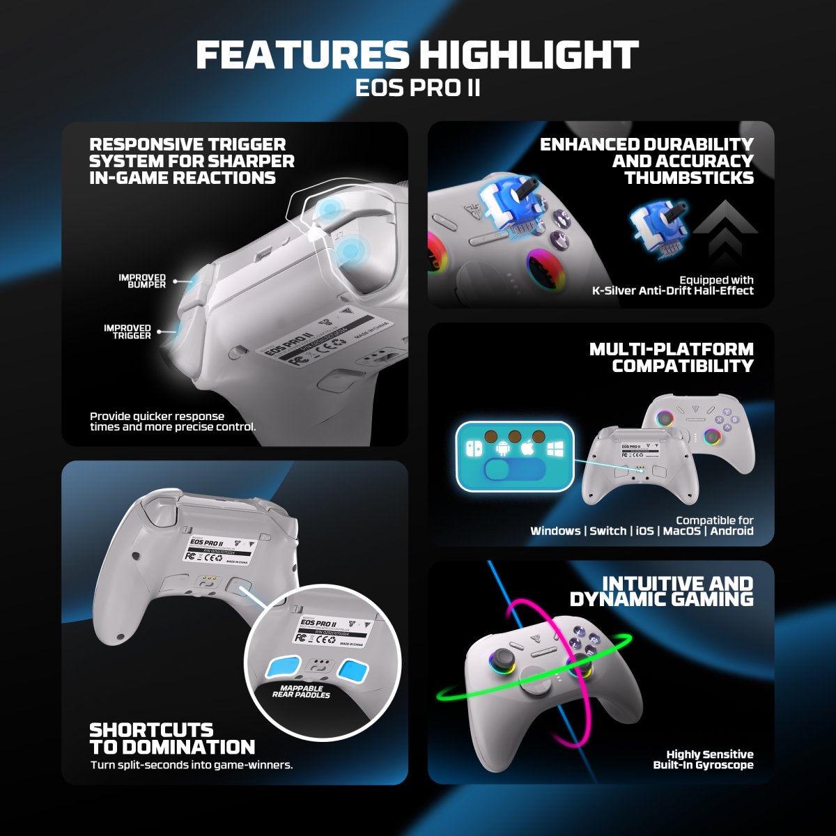 Fantech WGP15 EOS Pro S Gamepad Wireless Multi-Platform Hall-Effect ...