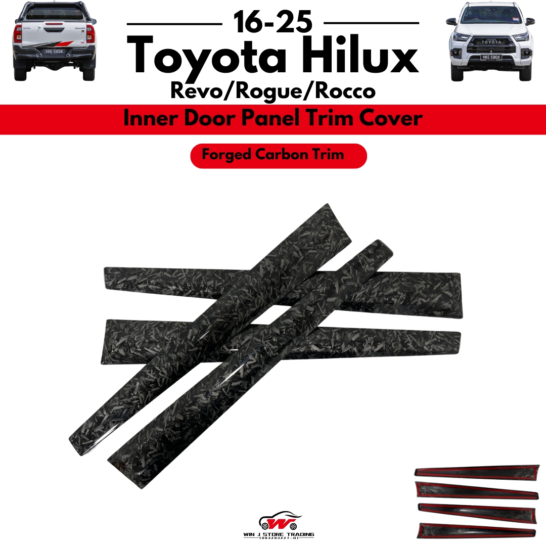 Toyota HILUX ROGUE REVO ROCCO 2016-2025 Forged Carbon Trim Inner Door ...