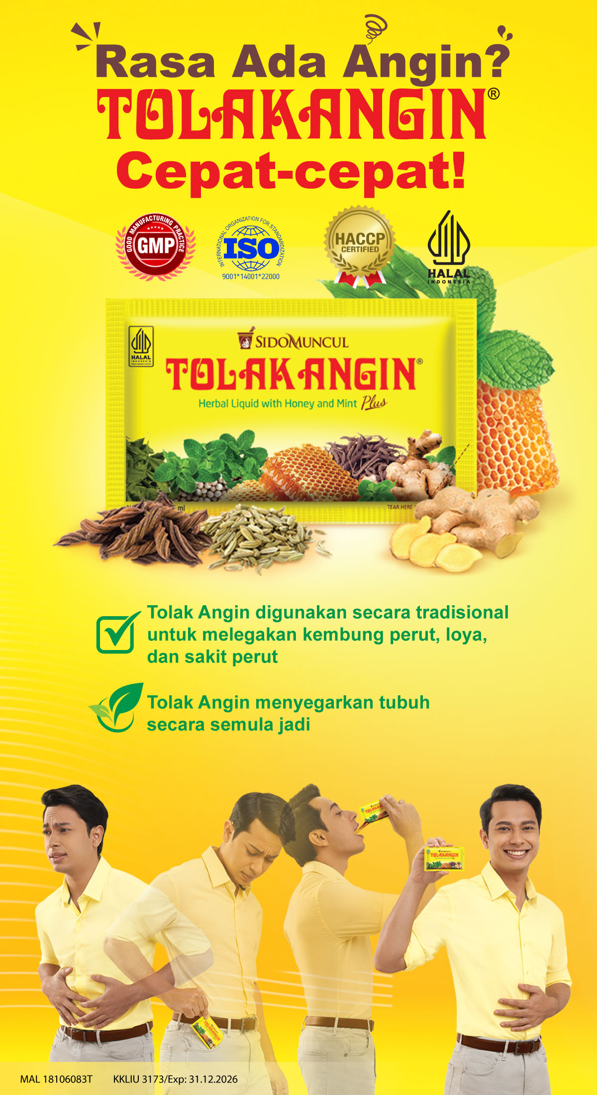 Tolak Angin Herbal Liquid (5 sachets X 15ml / 12 sachets x 15ml ...