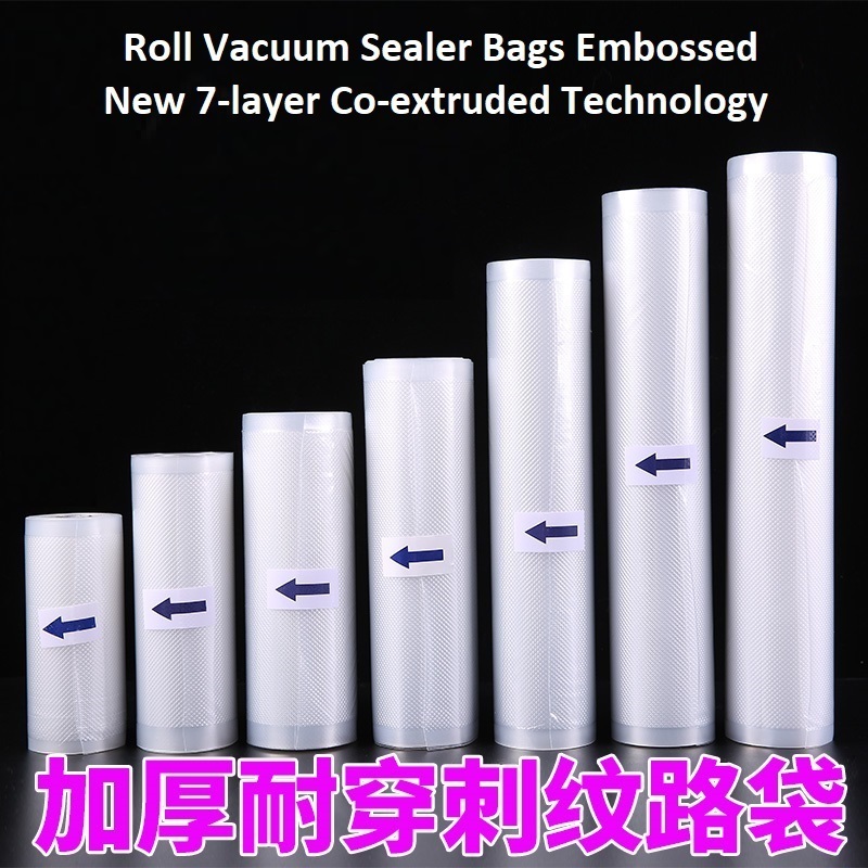 Vacuum Sealer Bag Roll Embossed, Wrapping Bag for Vacuum Sealer Machine ...