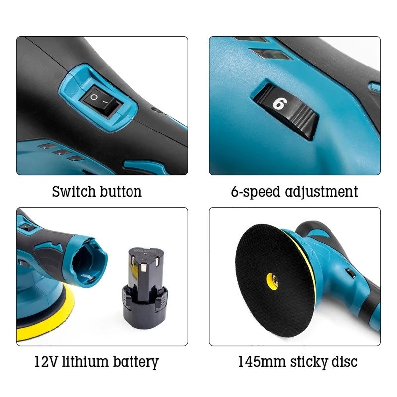 Cordless Electric Polisher Mini Sander Machine Kereta Polish Car Polish ...