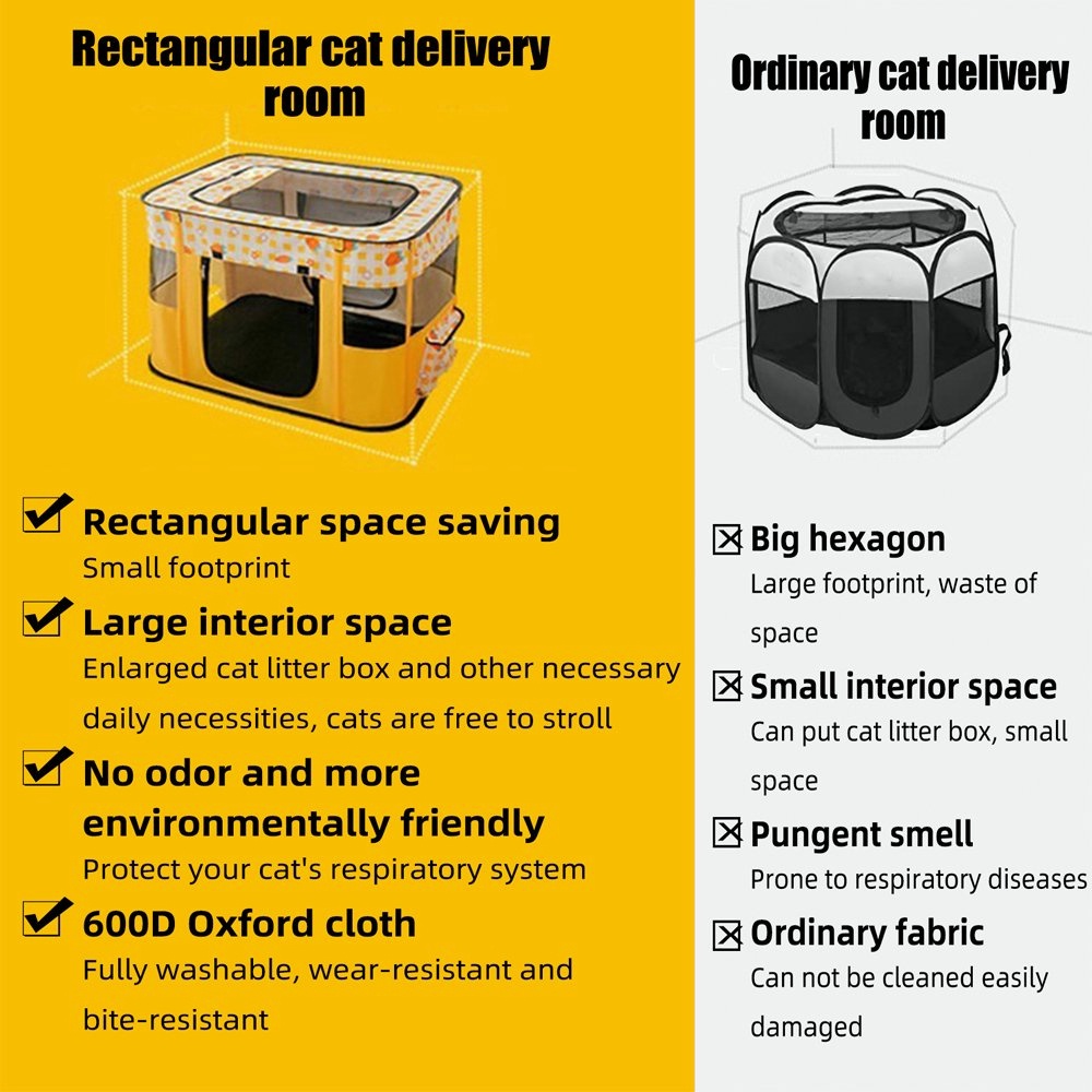 Cat Tent Portable Outdoor Cattery Fences Pet Tent Houses For Foldable ...