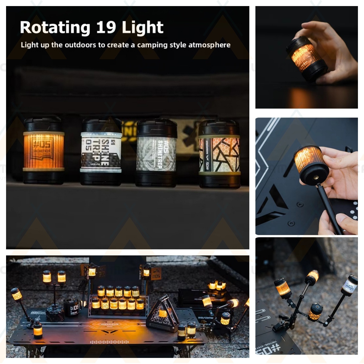 ShineTrip 05 Series Rotating 19 Light Tactical Ambient Lamp Rotate with ...