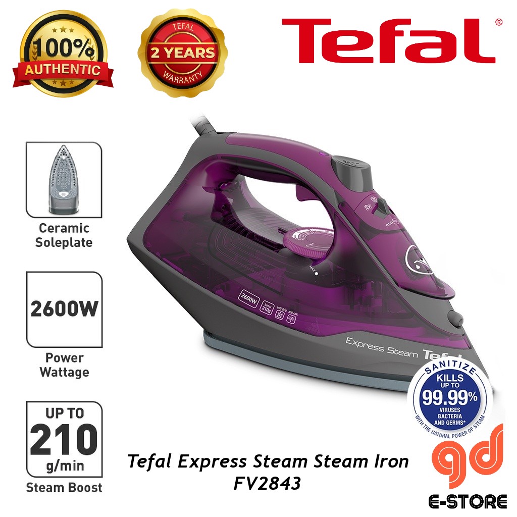 Tefal Express Steam Steam Iron FV2843 2600w | Shopee Malaysia