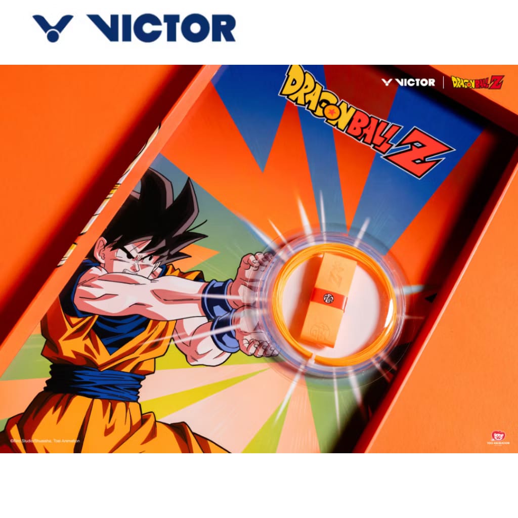 VICTOR X DRAGON BALL Z Thruster TK GOKU Gift Box Set Badminton Racket ...