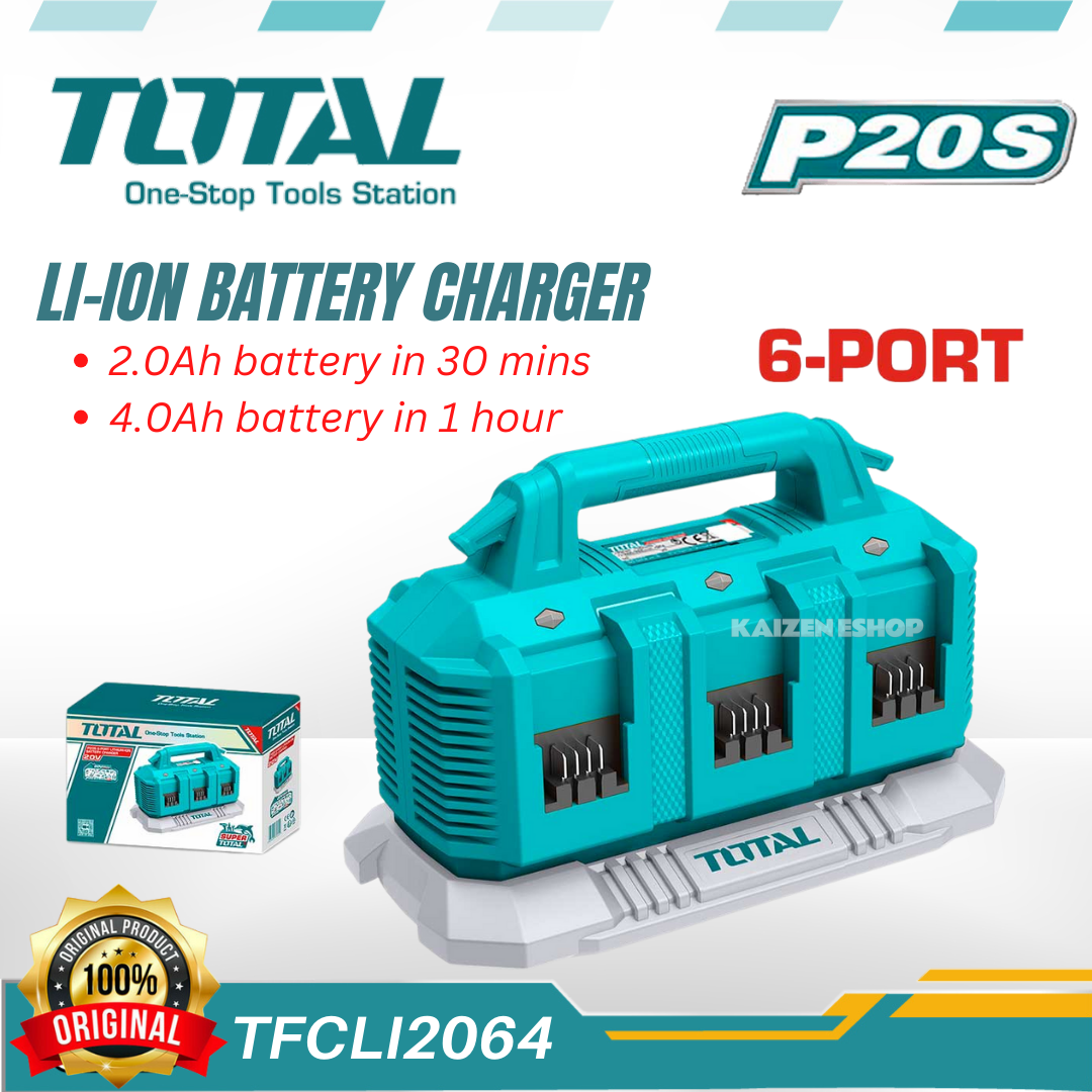 TOTAL P20S 20V Fast Intelligent Charger ( TFCLI2001 , TFCLI20411 ...