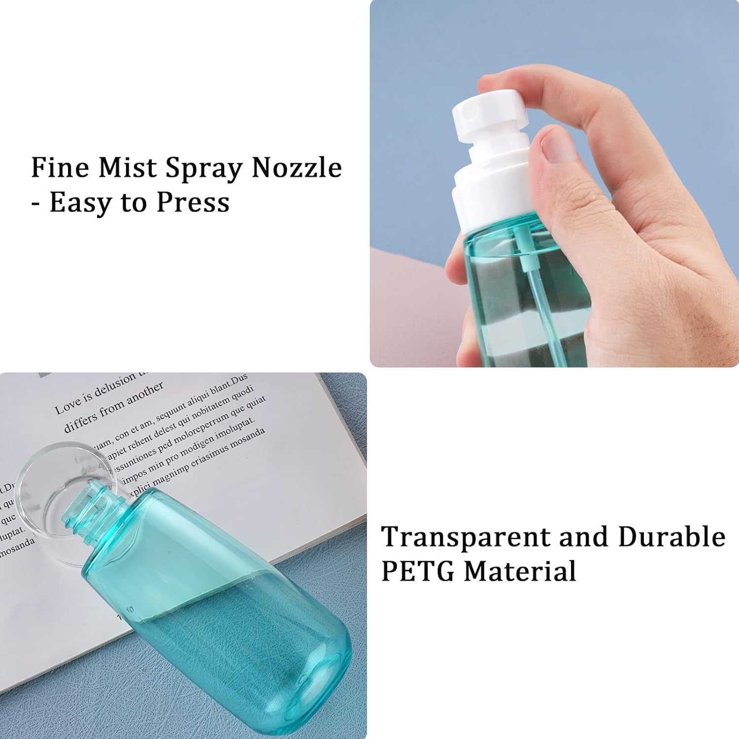 Small Spray Bottle, Travel Size Spray Bottles Refillable Fine Mist Hair ...