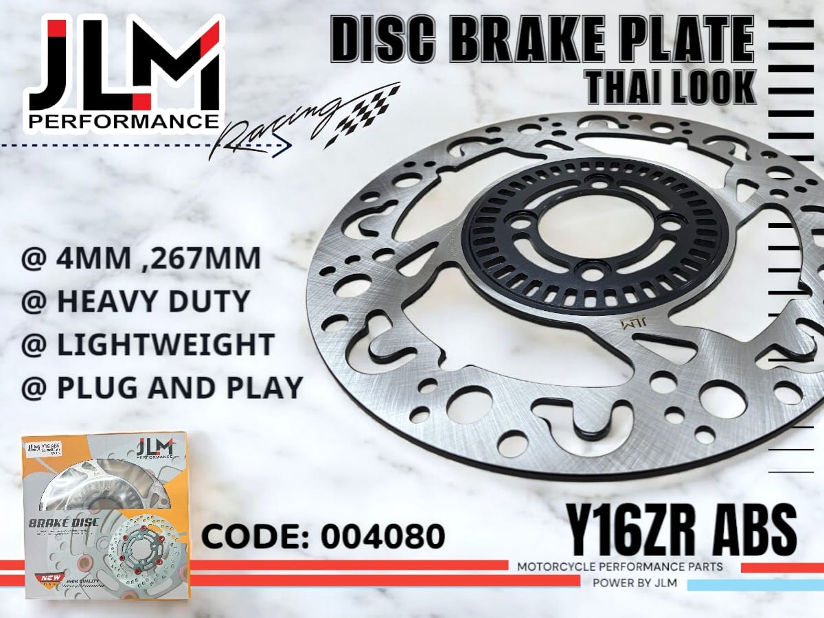 JLM THAI LOOK 267MM 4H ABS FRONT BRAKE DISC YAMAHA Y16ZR / RSX150 DISC ...