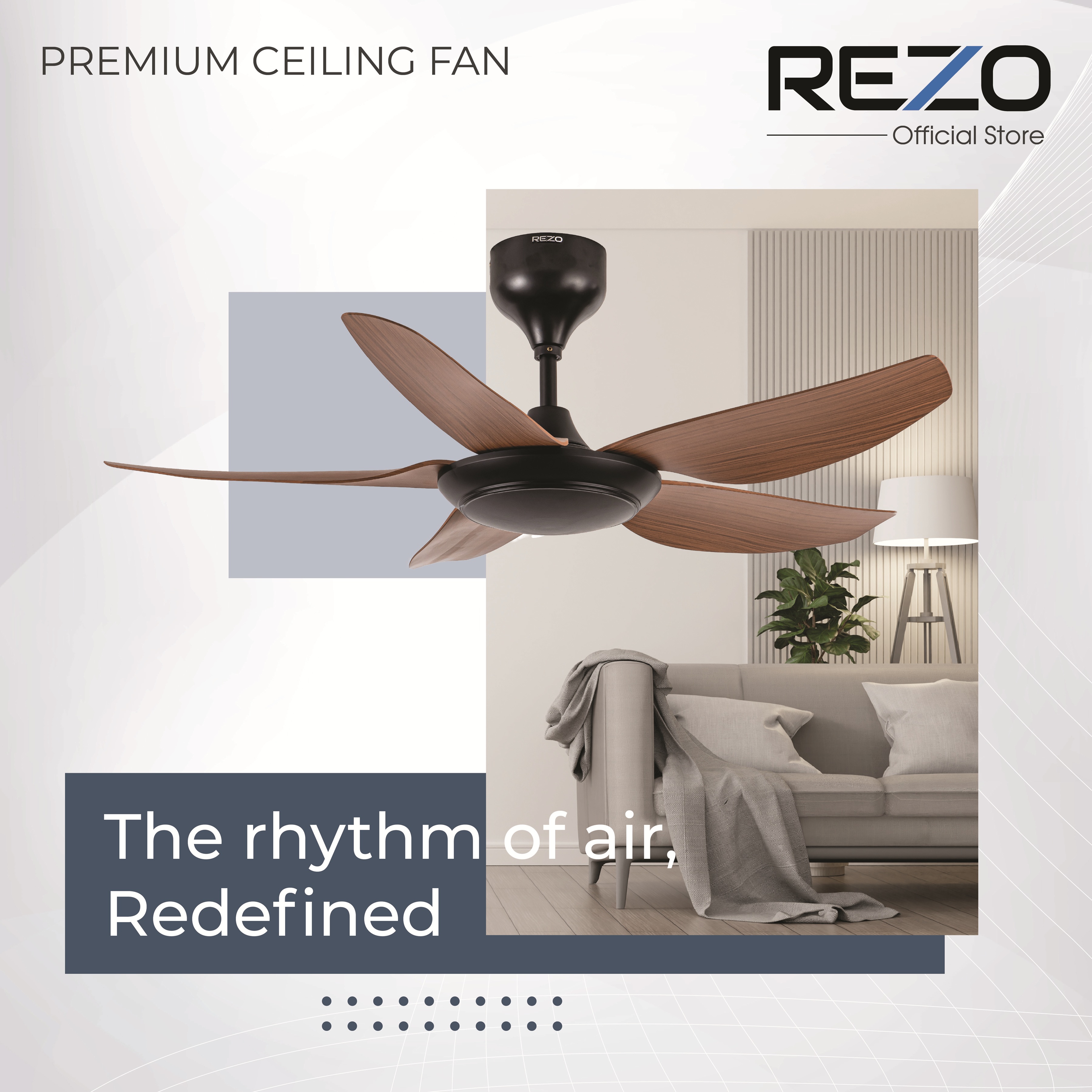 REZO Classic Series 42" 5 Blades DC Motor Ceiling Fan With Remote [ ZERON PLUS 42 ] | Shopee ...