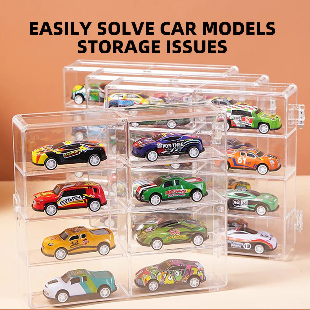 1:64 Acrylic Car Display Case Toy Cars Storage Box Car Model Toy ...