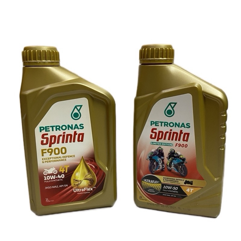 PETRONAS SPRINTA ENGINE OIL F900 4T 10W40 / 10W50 FULLY SYNTHETIC 100% ...