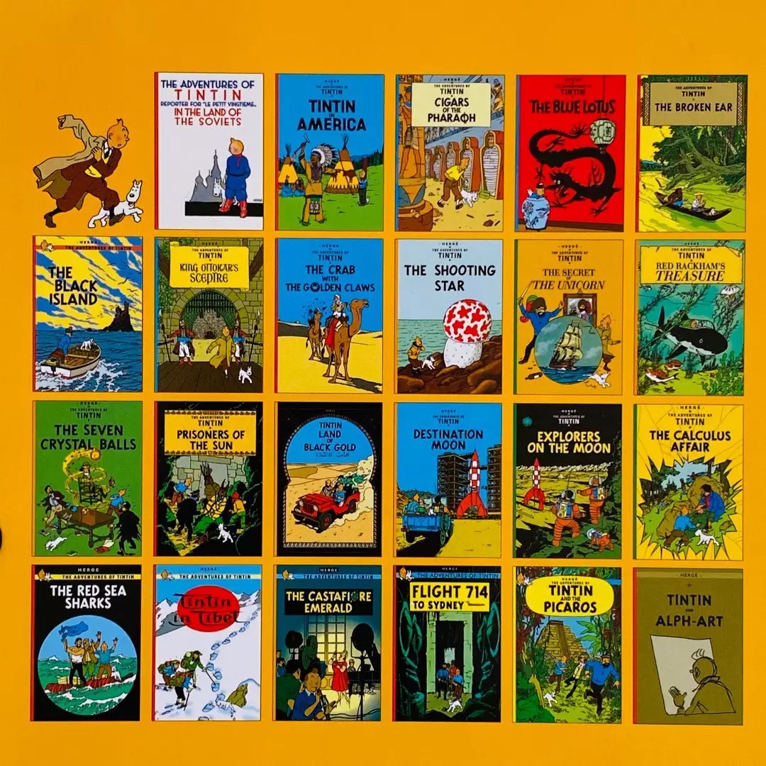 (23 Large Size Books)The Adventures of TINTIN English Comics | Shopee ...