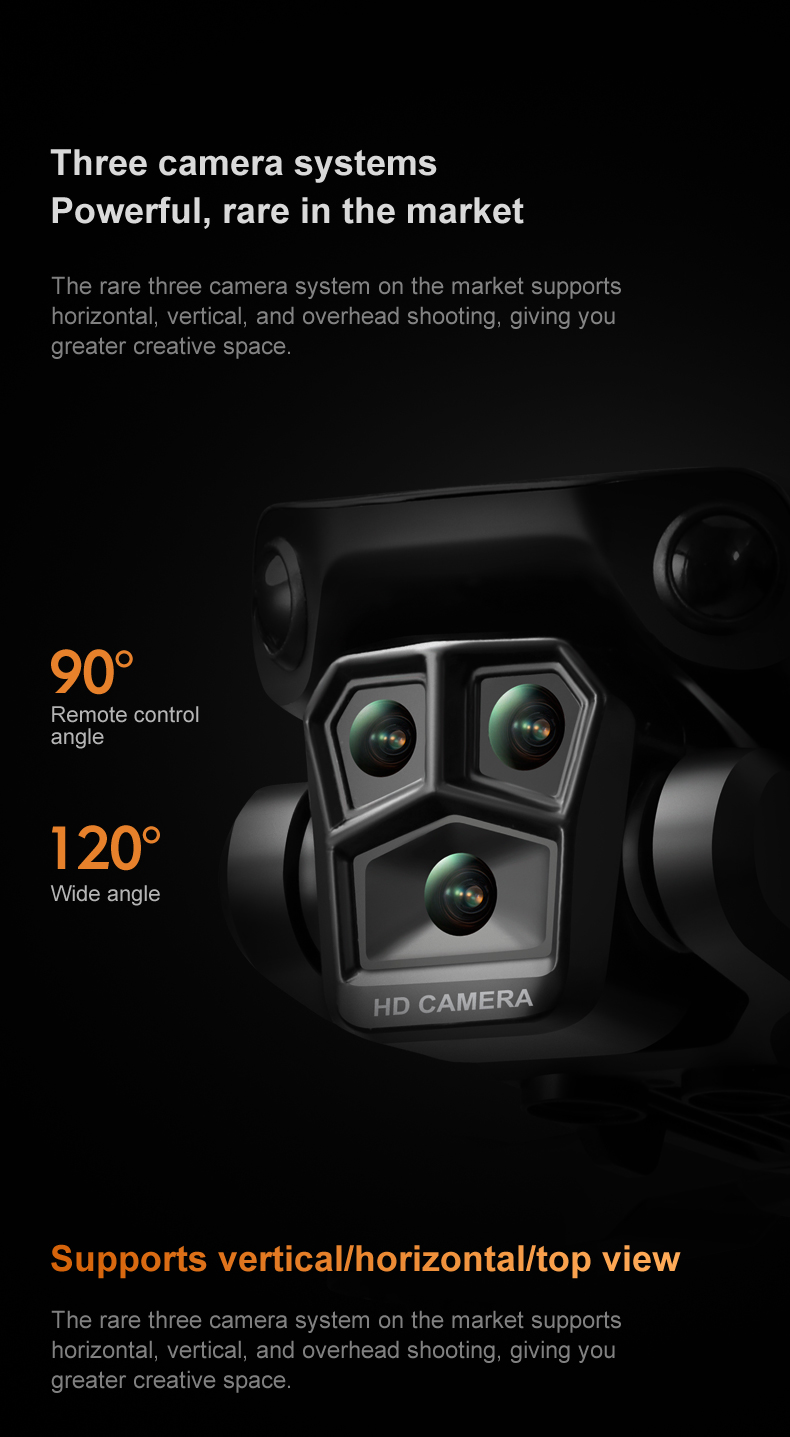 【three camera + Obstacle avoidance】Drone with hd camera original drones ...