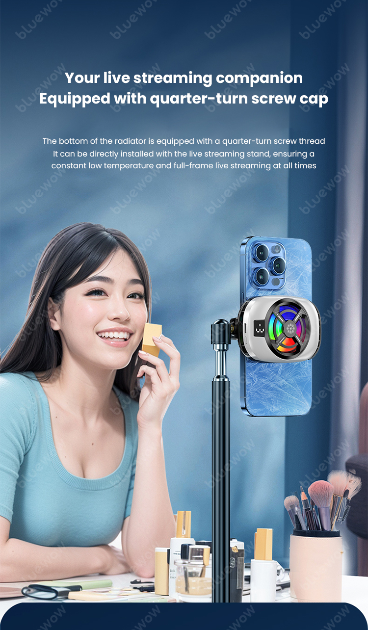 BlueWow TL16 Mobile Game Live Streaming Digital Display Semiconductor Cooler | Shopee Malaysia