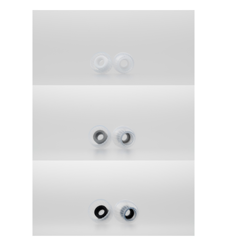 MoonDrop Spring Tips Acoustic waveguide Eartips Double Support Silicone ...