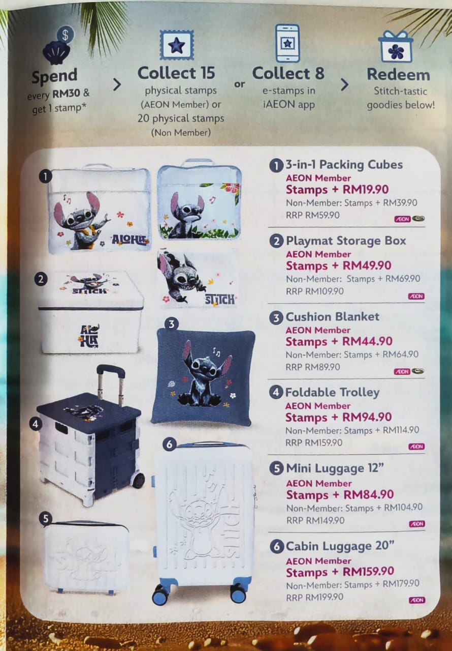 AEON Stamp Reward Booklet 2025 c/w Stickers 15/20pcs to redeem Disney ...