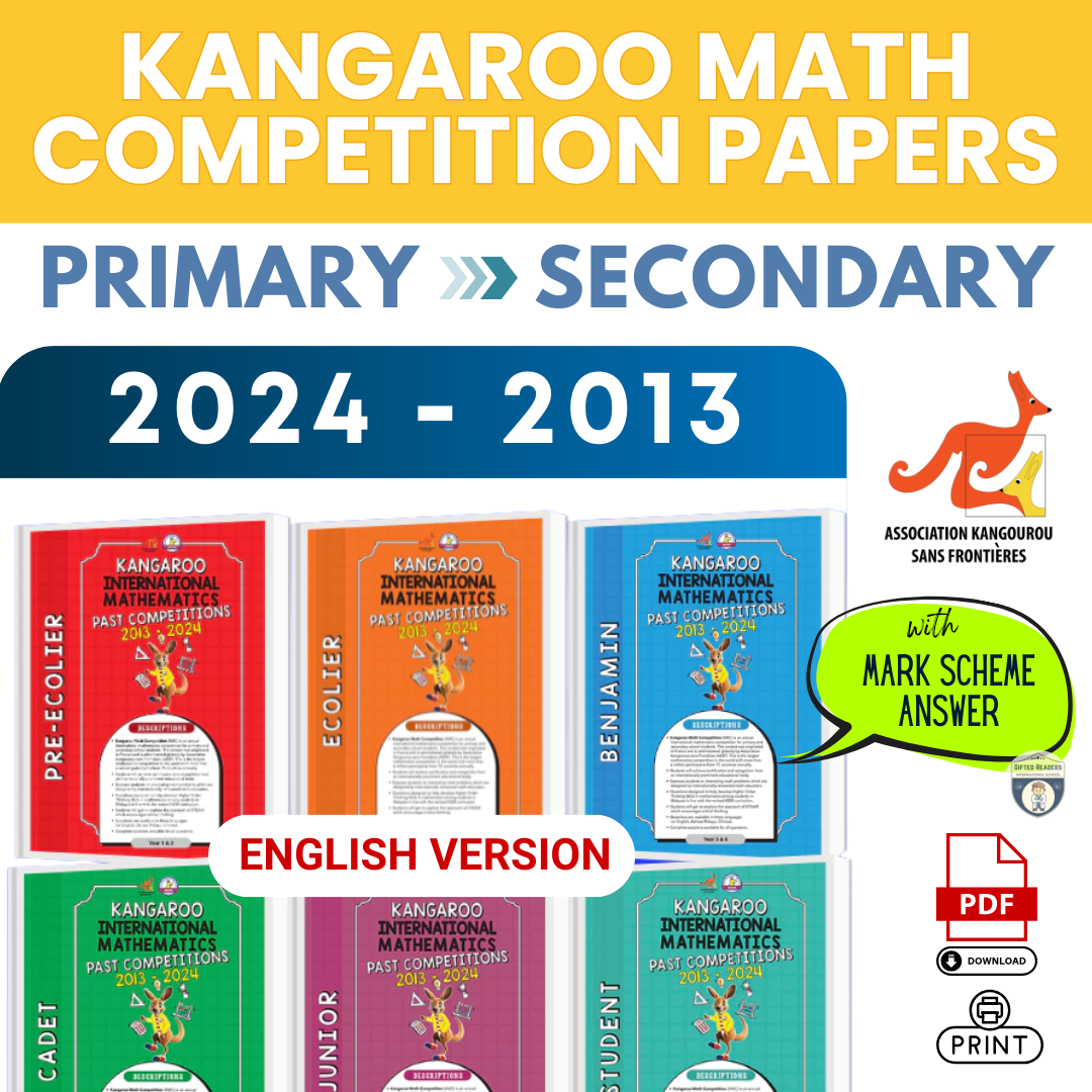 22 KMC KANGAROO MATHEMATICS PAST COMPETITION 2013-2024 Primary ...