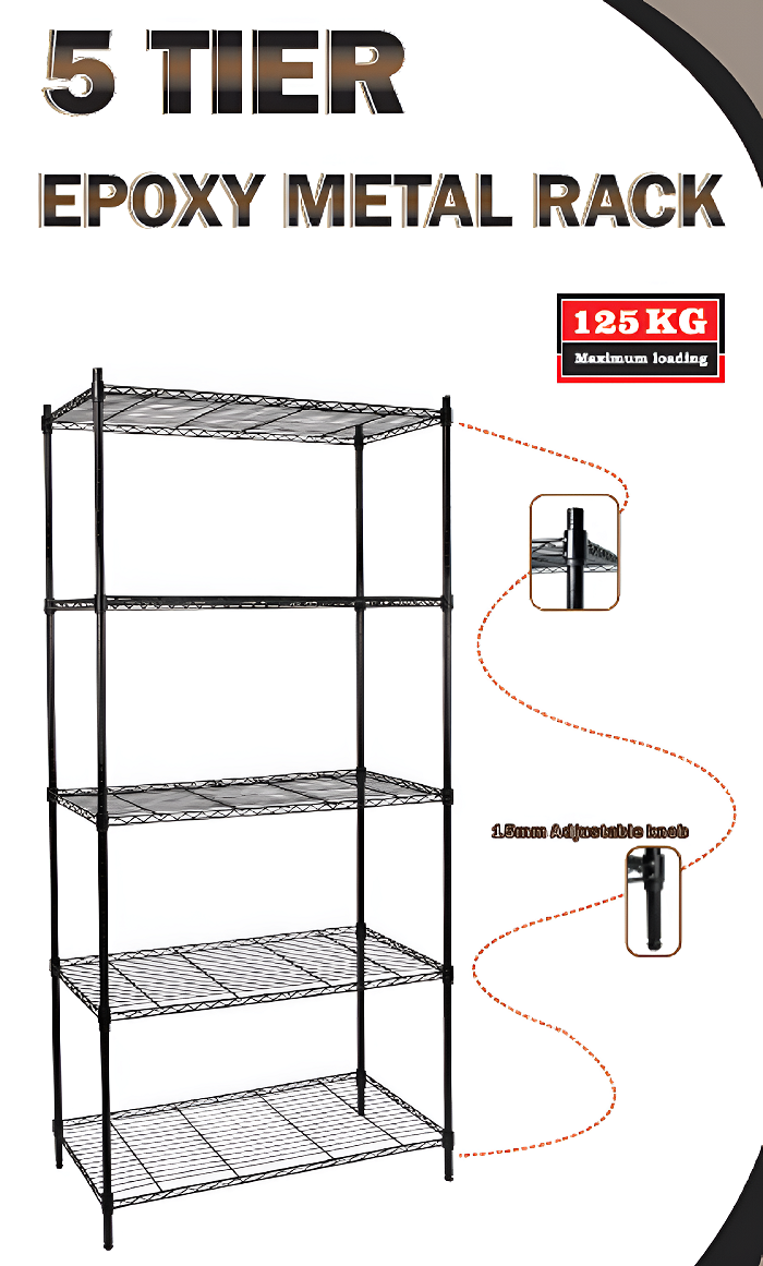 5 TIER EPOXY METAL RACK | Shopee Malaysia