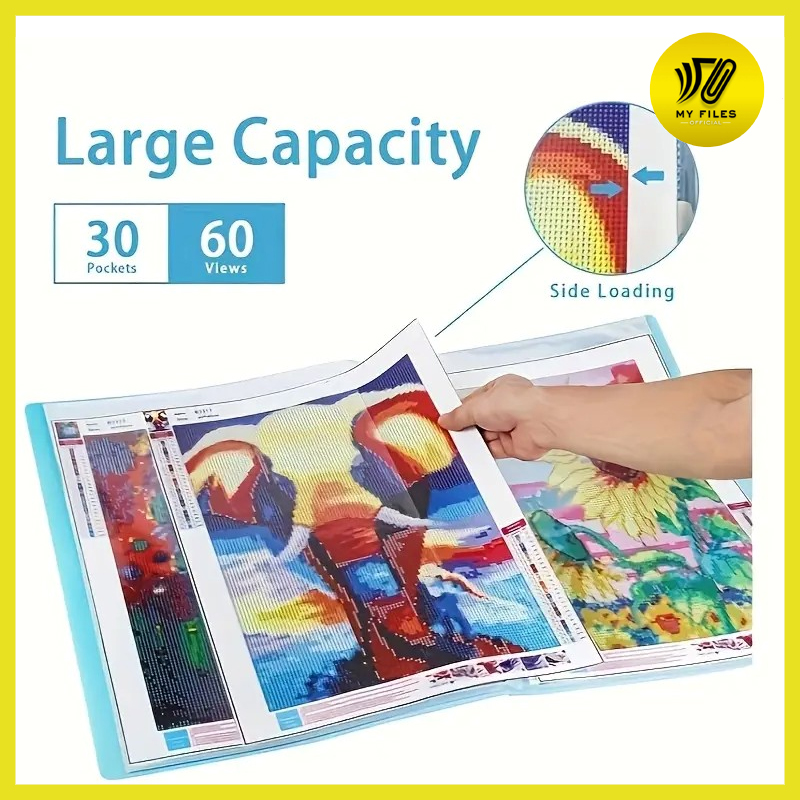MYFILES A3 A2 Drawing Drafting Portfolio Clear Holder with Pockets Hand ...