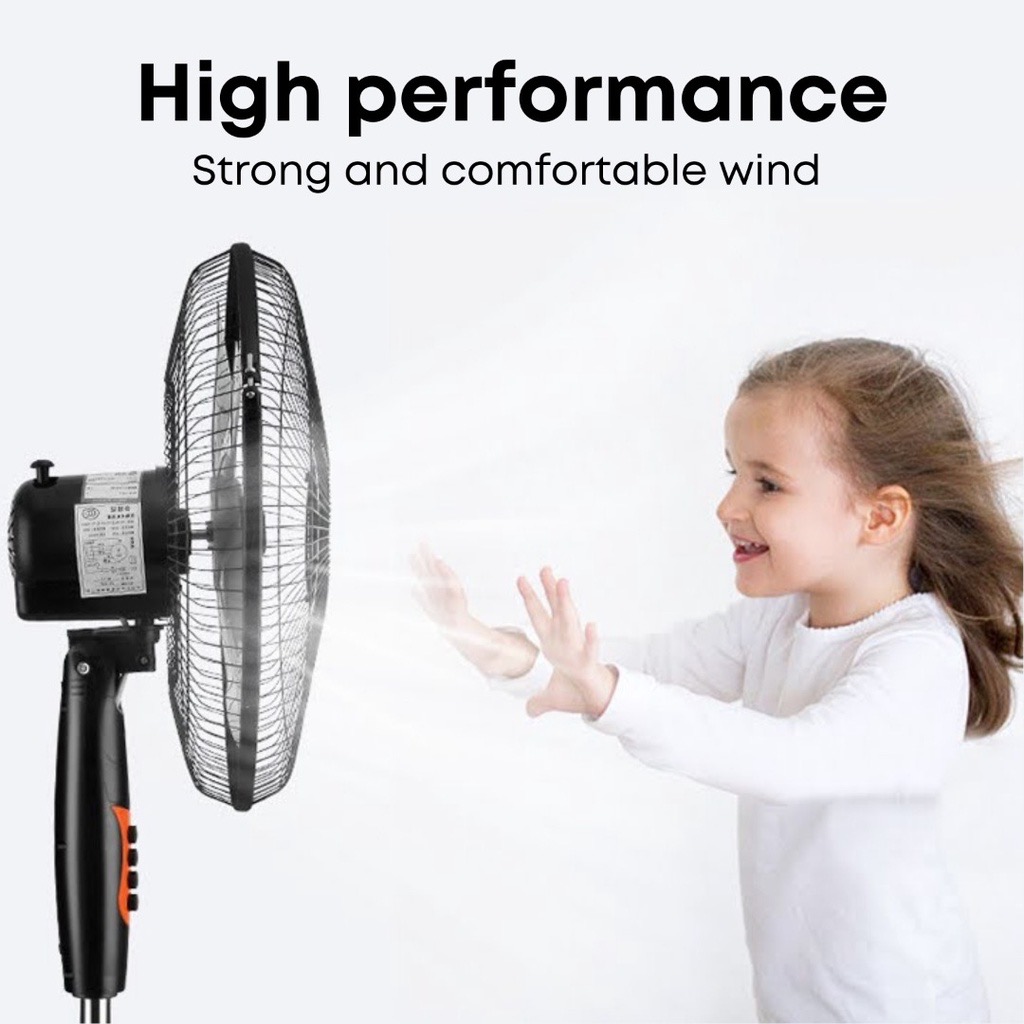 Stand Fan Kipas Berdiri Ultra Strong Floor Stand Fan 16 Inch 5 blades 3 Speed Mode Kipas Berdiri ...