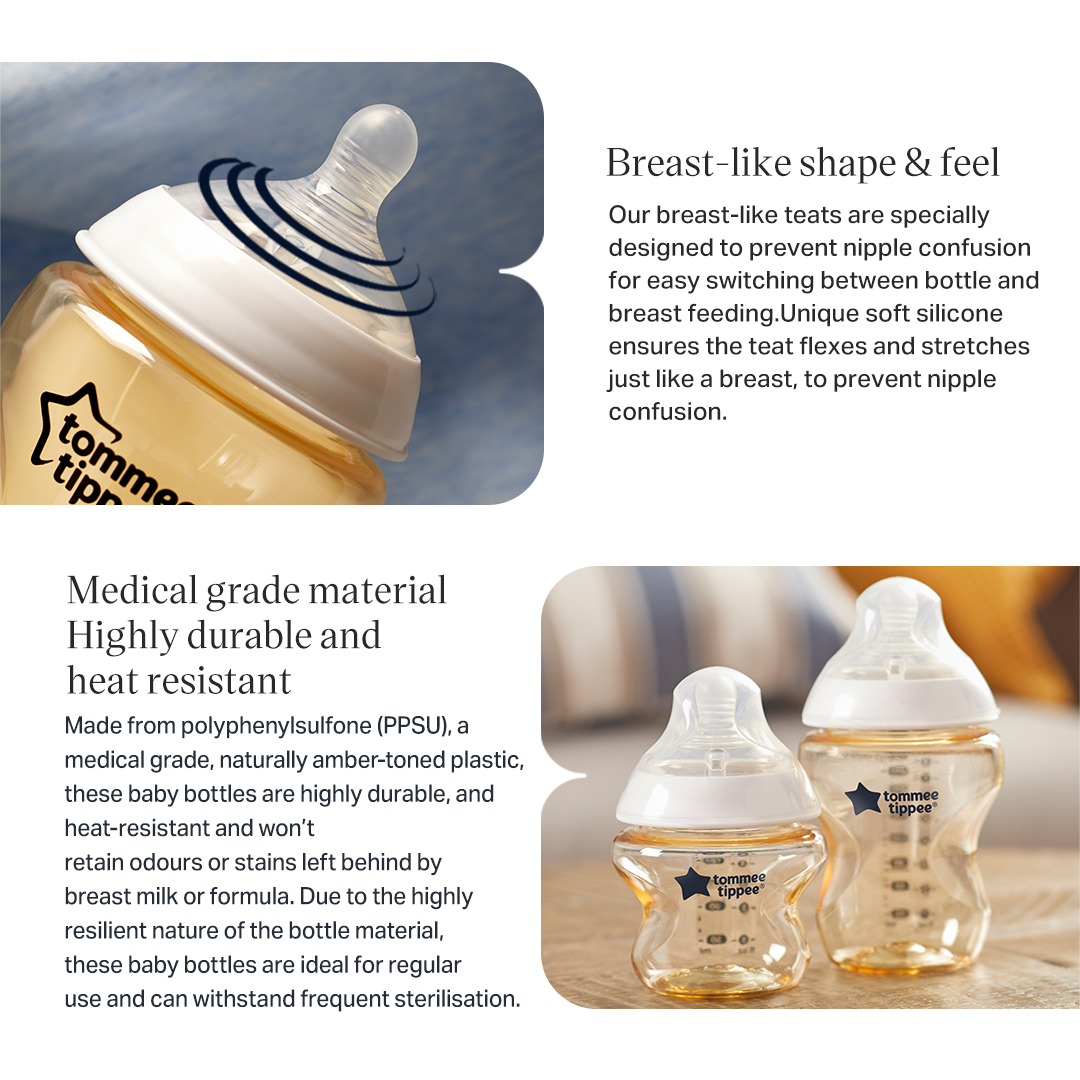 Tommee Tippee Natural Start PPSU Bottle - Slow Flow (150ml)/Medium Flow (260ml) | Shopee Malaysia
