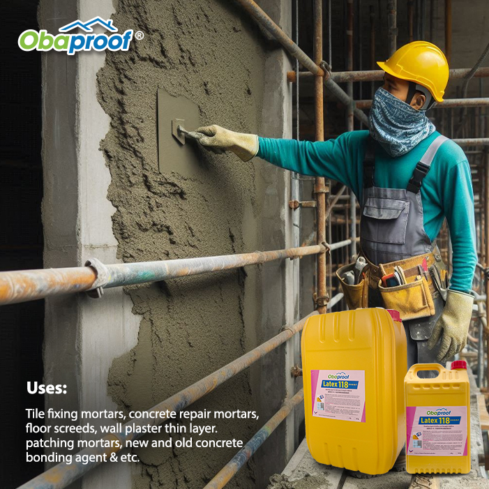 OBAPROOF 4L/18L LATEX 118 WATER-RESISTANT BONDING AGENT AND MORTAR ...