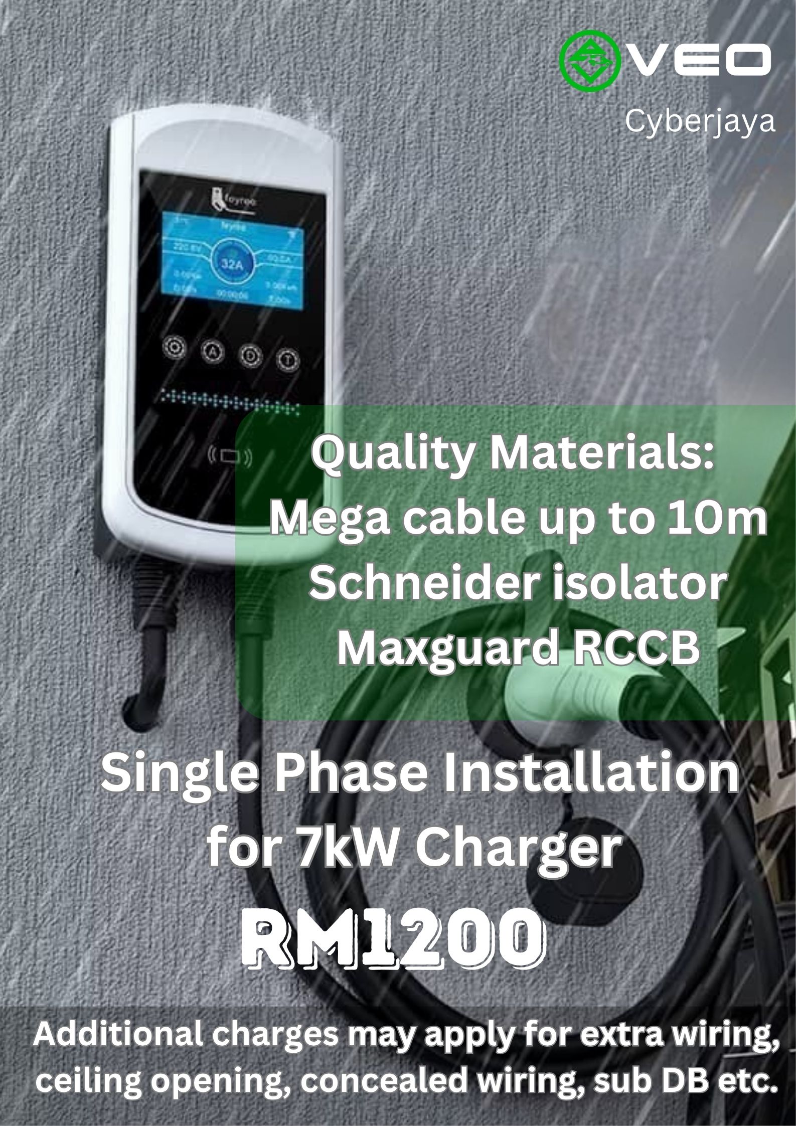 Feyree EV Charger 7.6kW/11kW/22kW (App+RFID+Charging Log) Home AC ...