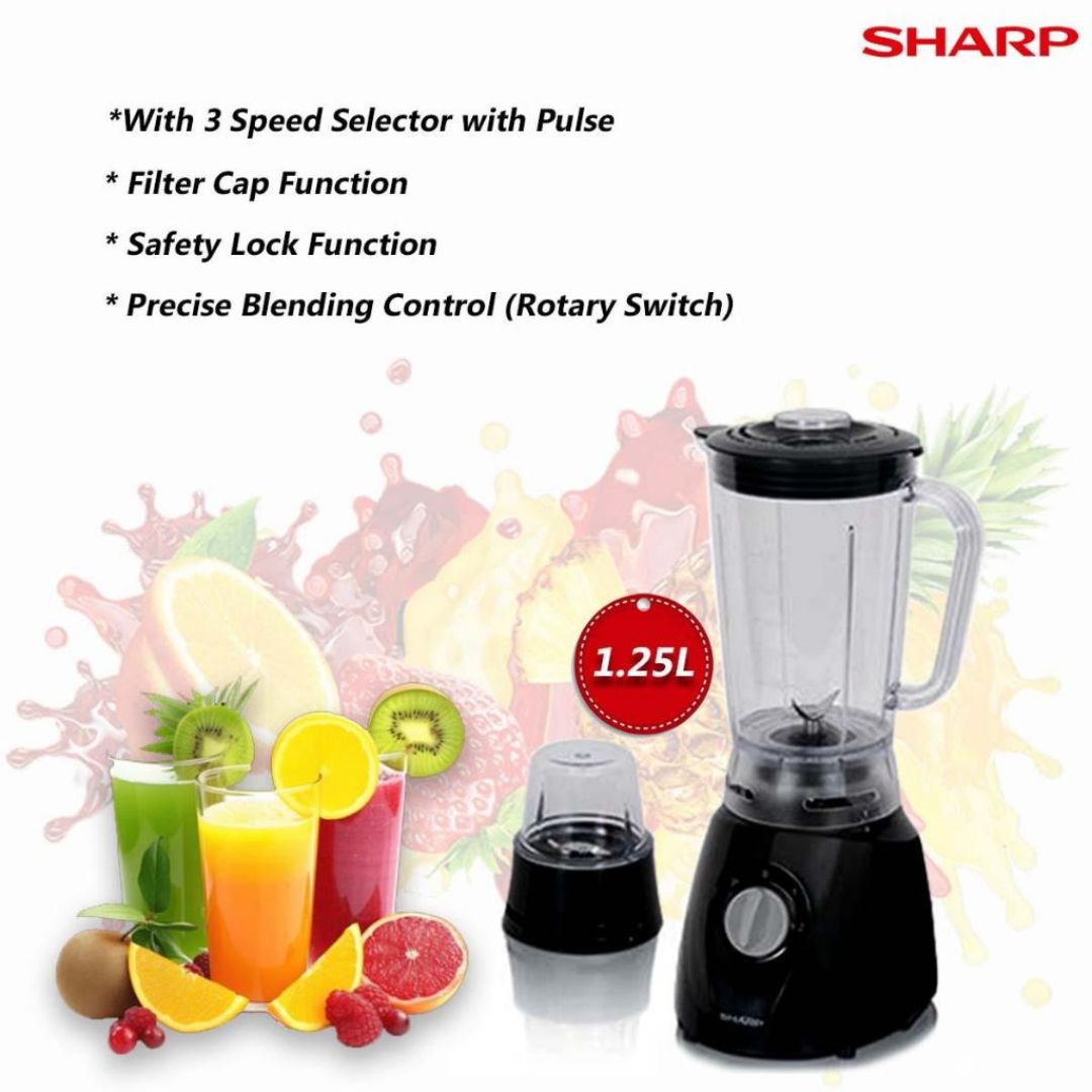 Sharp Pengisar - 1.25L Blender With Dry Mill EM131BK | Shopee Malaysia
