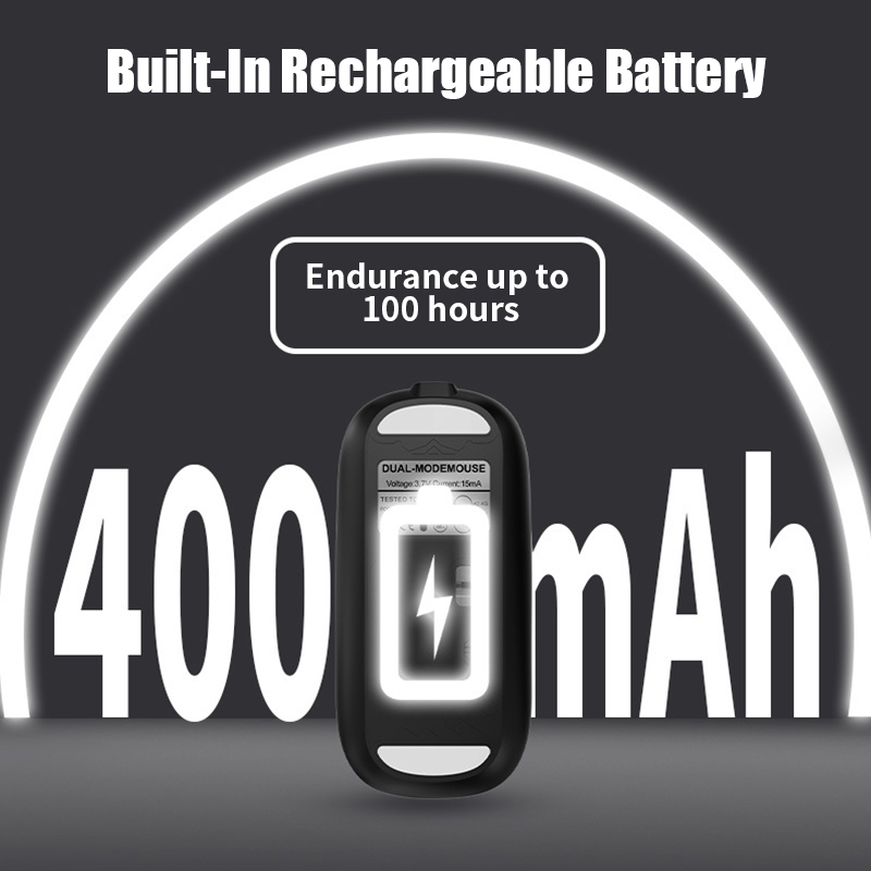 2.4GHZ 1600DPI Transparent Wireless Mouse Silent Rechargeable Noiseless ...