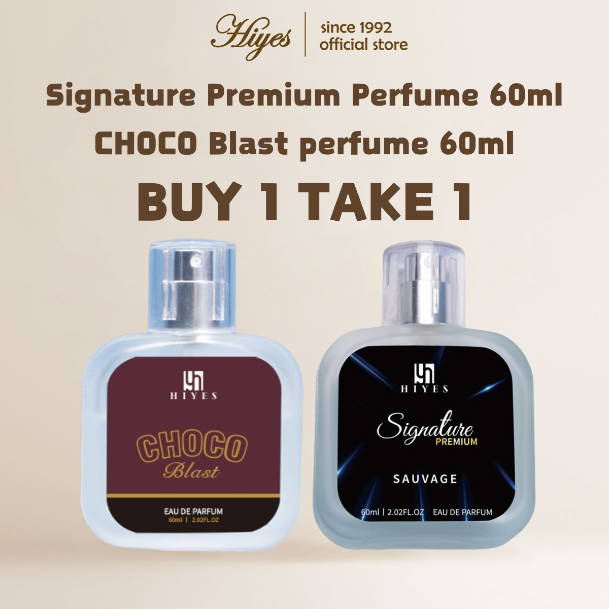 HIYES【Buy 1 Take 1】Unisex Choco Blast Perfume Hiyes Signature Premium ...