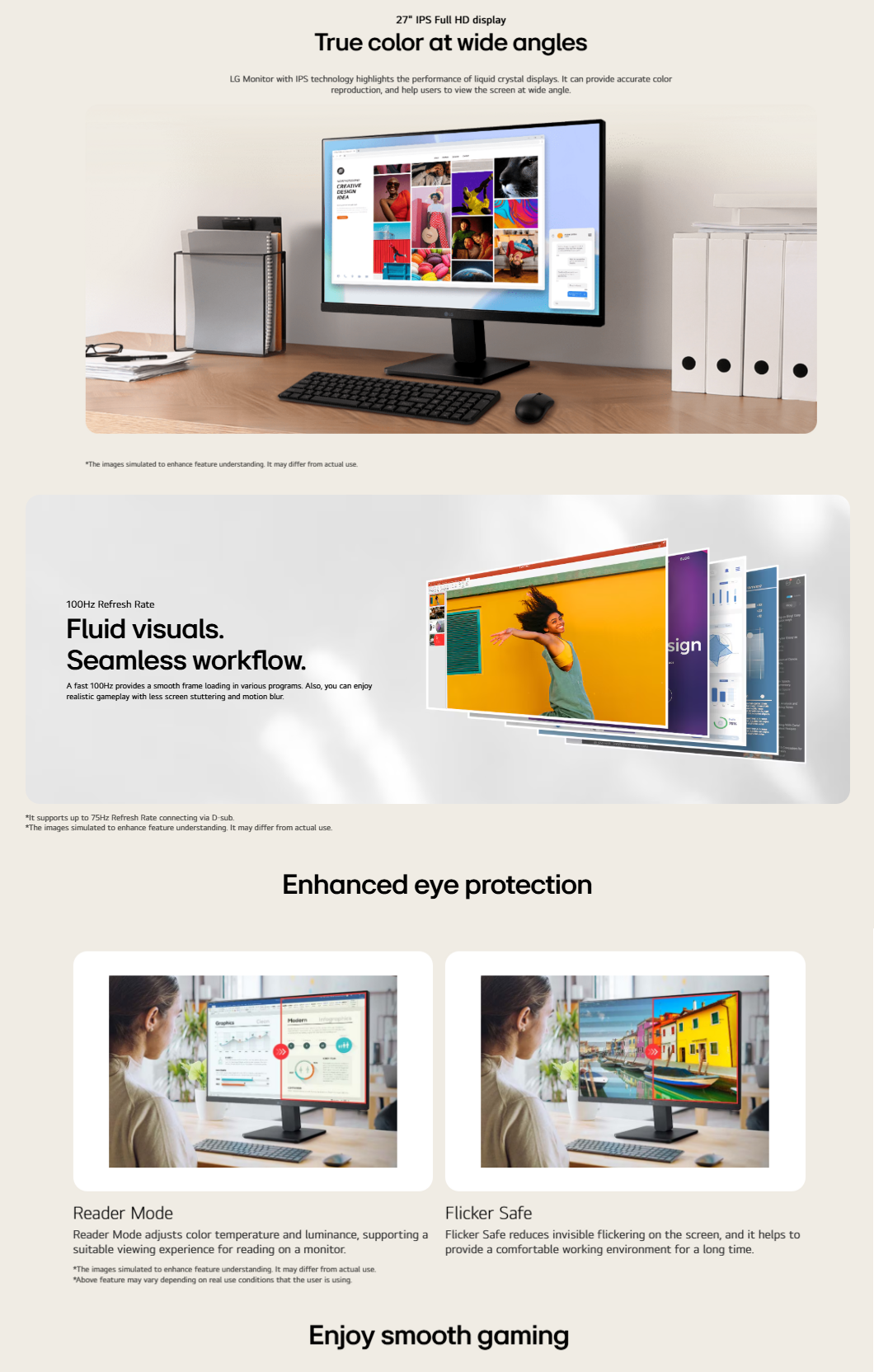 LG MONITOR 27MR400 27” IPS PANEL | FHD | 100HZ 5ms | AMD FREE SYNC ...