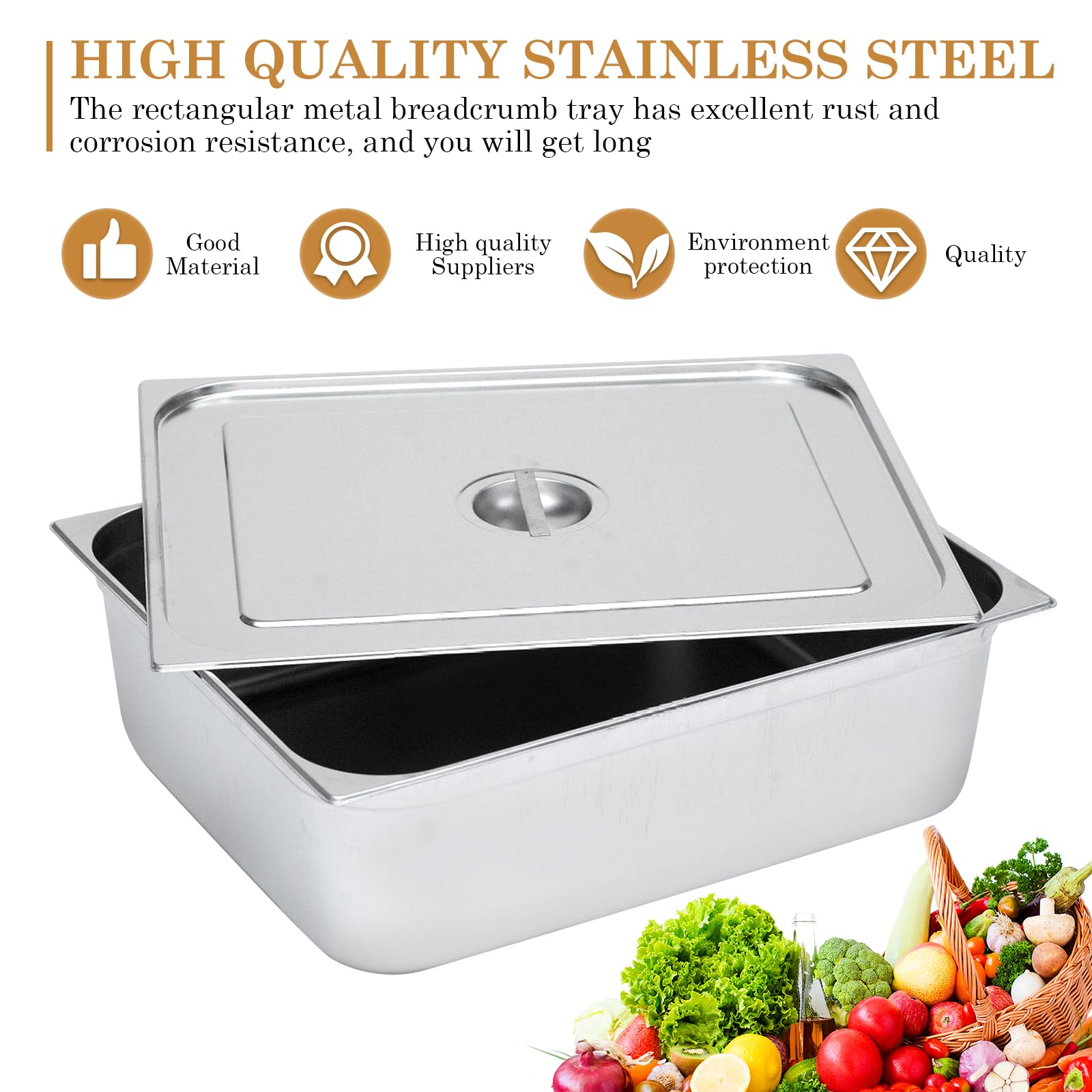 Half Size Food Pan Only / Stainless Steel Tray / Buffet / Bekas Makanan ...